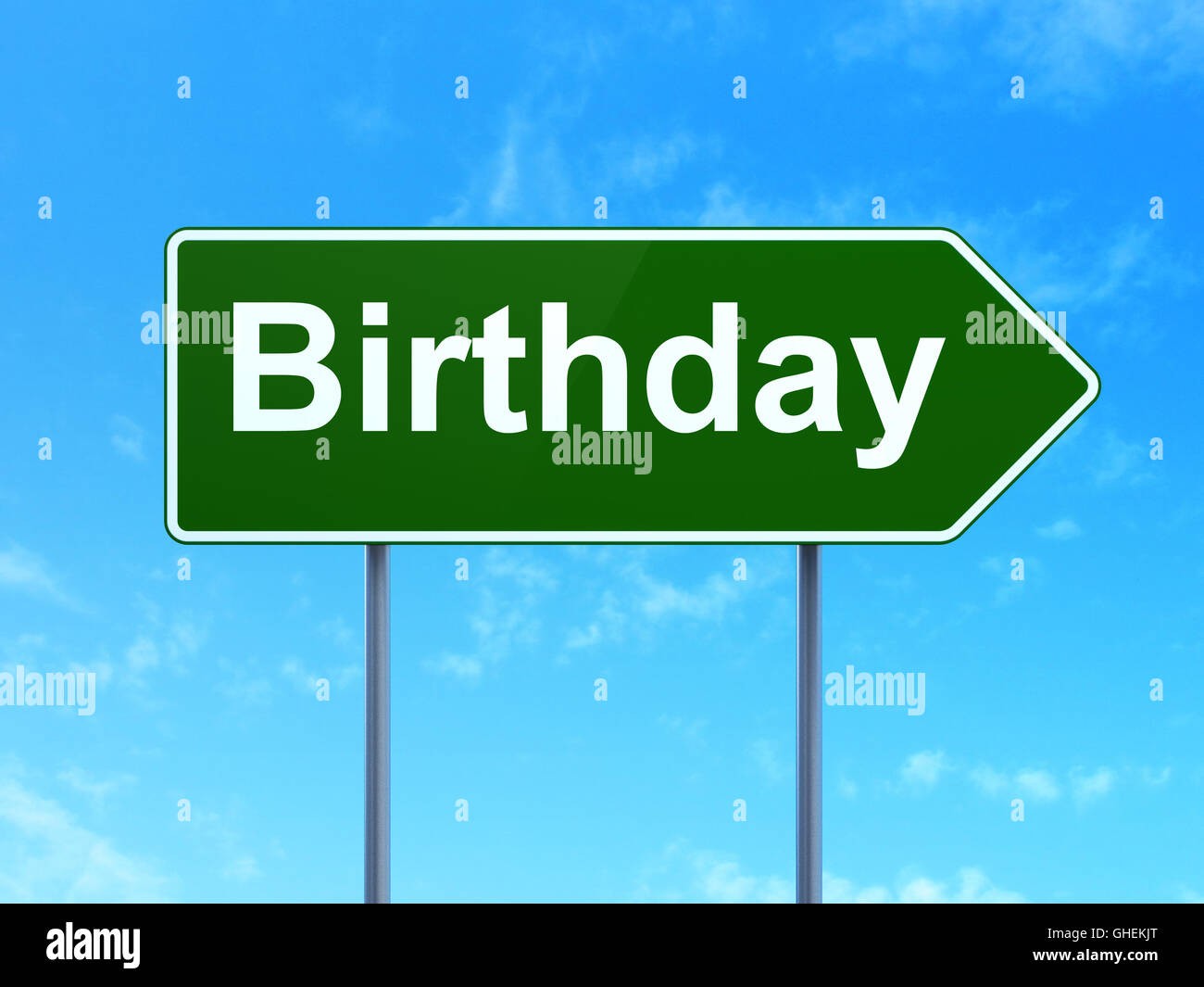 Holiday concept: Birthday on road sign background Stock Photo - Alamy
