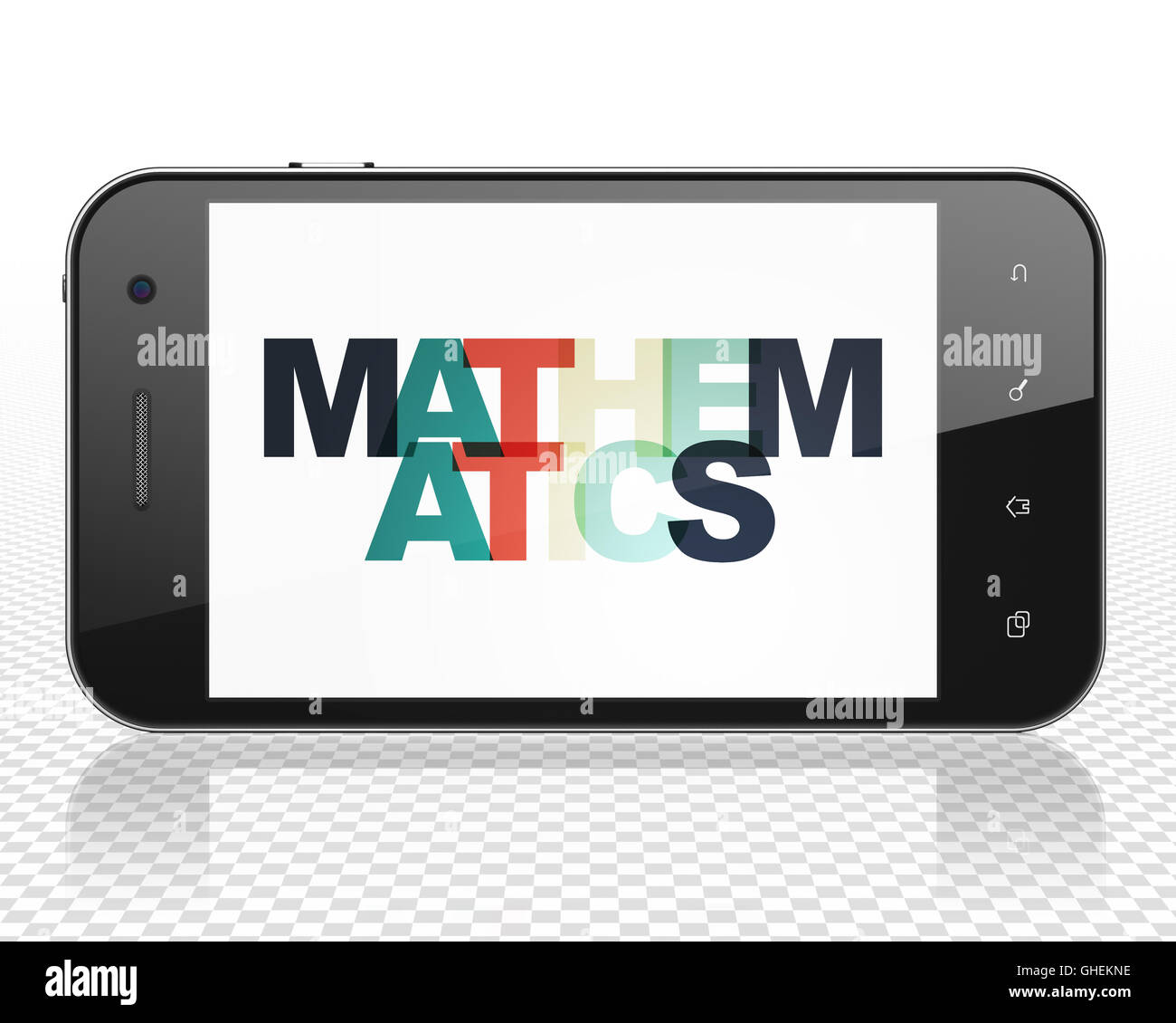 Education concept: Smartphone with Mathematics on display Stock Photo ...