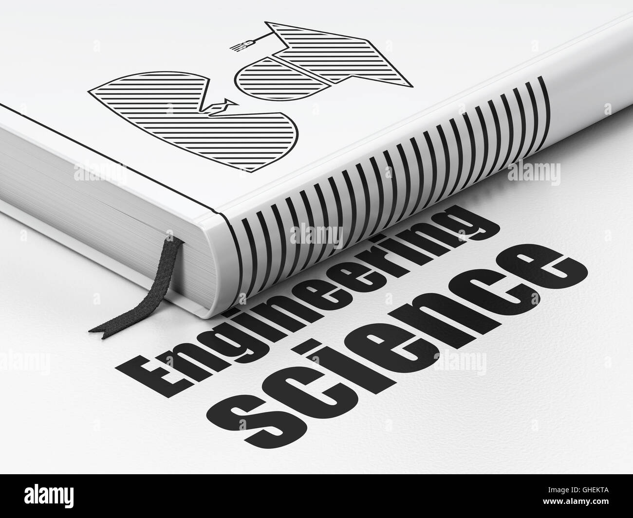 Science concept: book Student, Engineering Science on white background ...