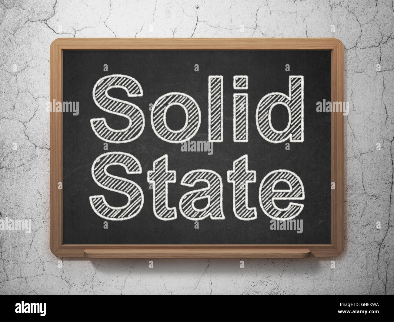 Science concept: Solid State on chalkboard background Stock Photo - Alamy