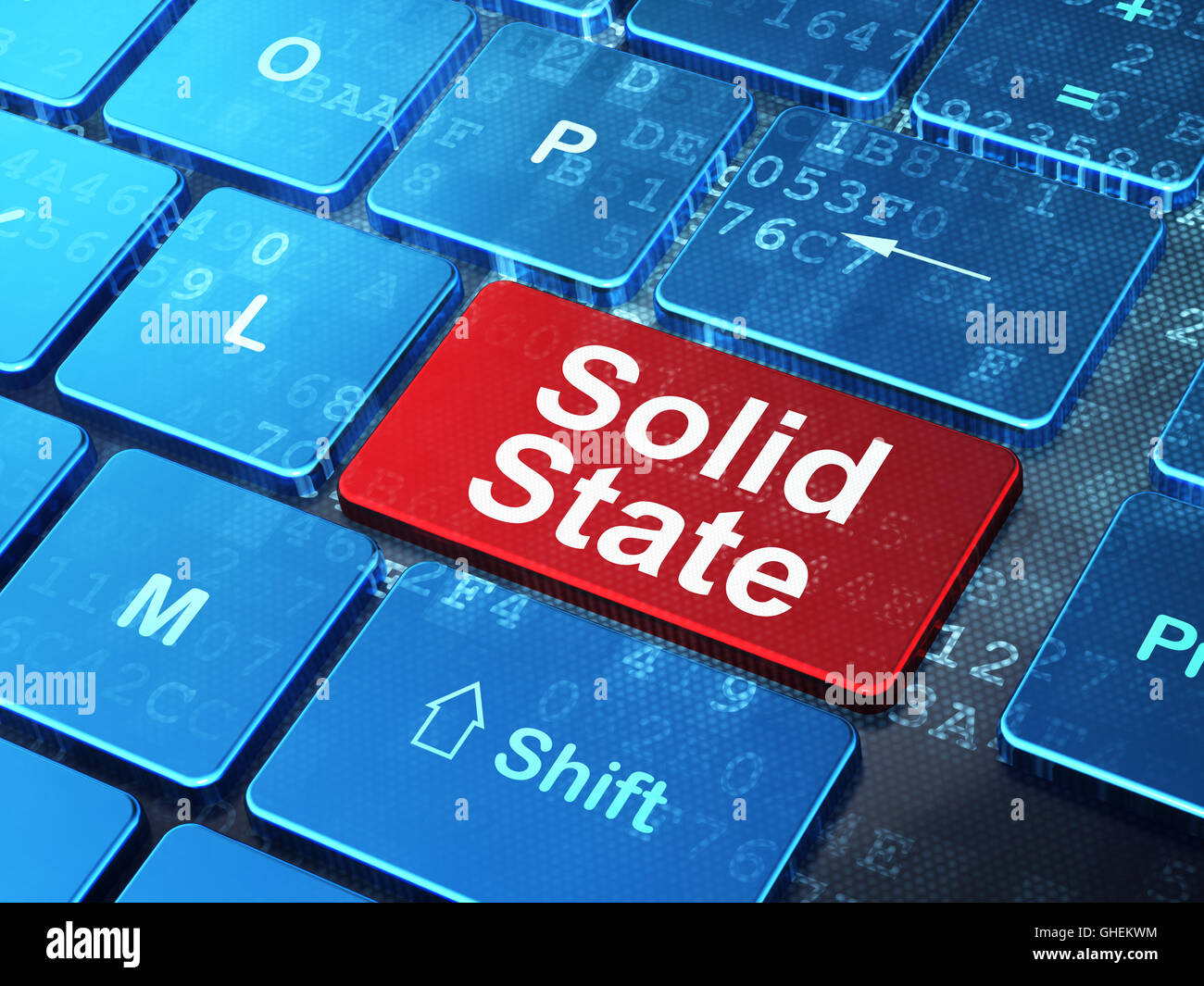 Science concept: Solid State on computer keyboard background Stock ...