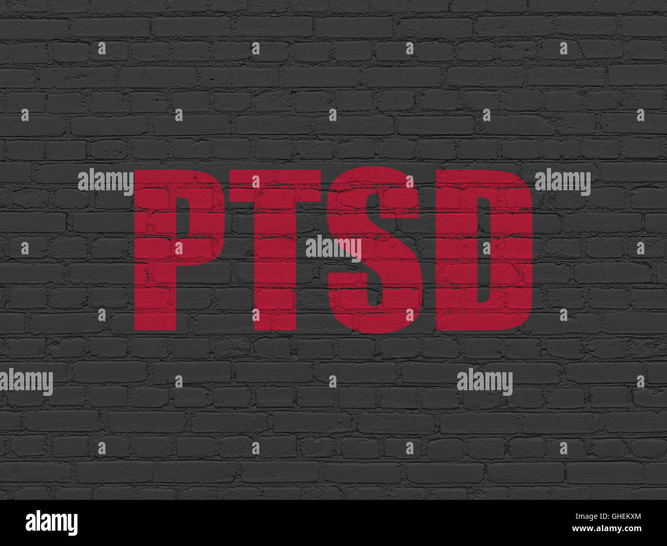 Health concept: PTSD on wall background Stock Photo - Alamy