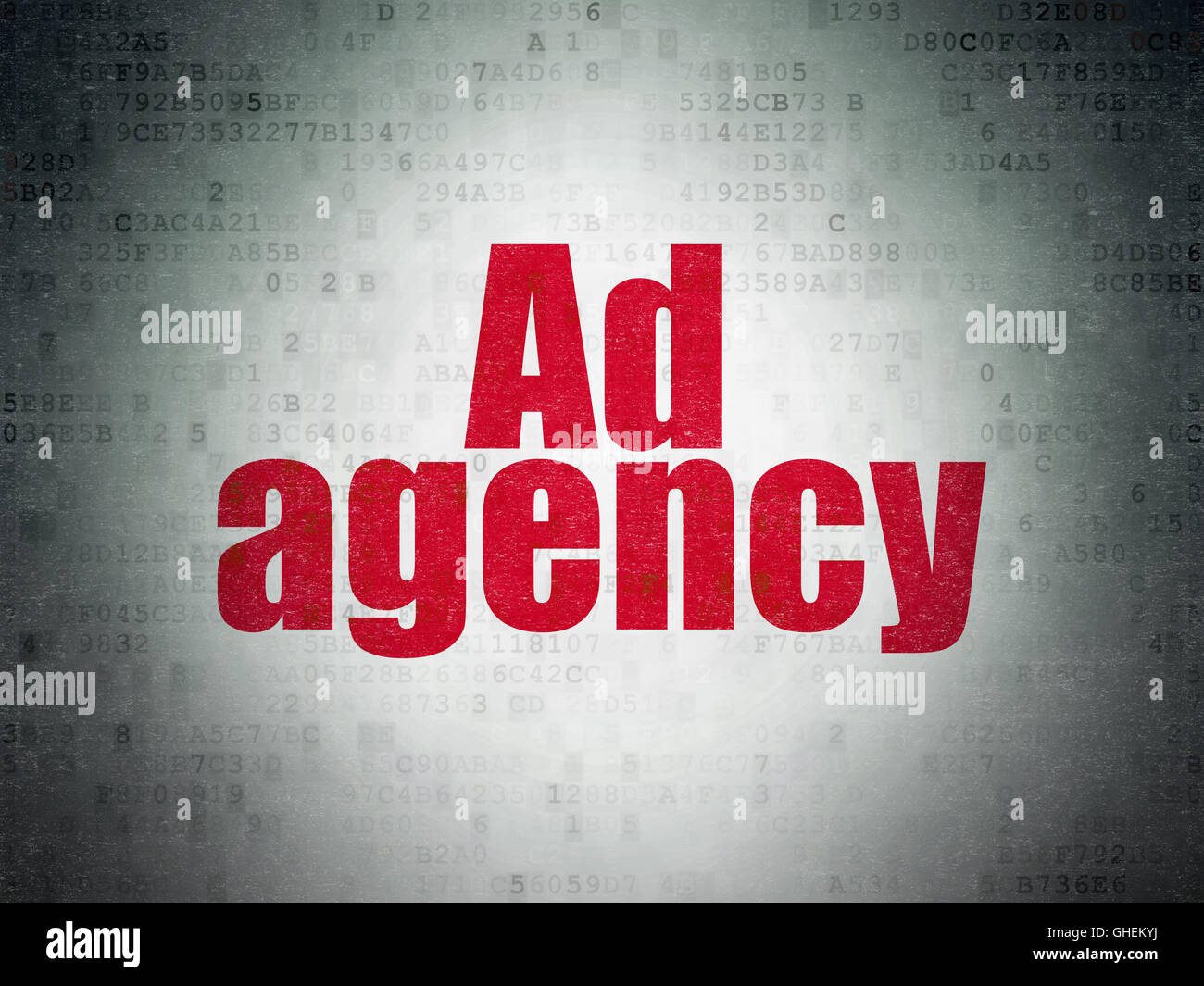 Advertising concept: Ad Agency on Digital Data Paper background Stock ...