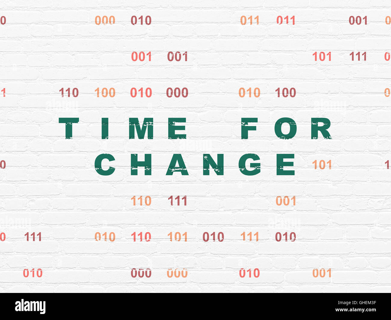 Timeline concept: Time for Change on wall background Stock Photo - Alamy