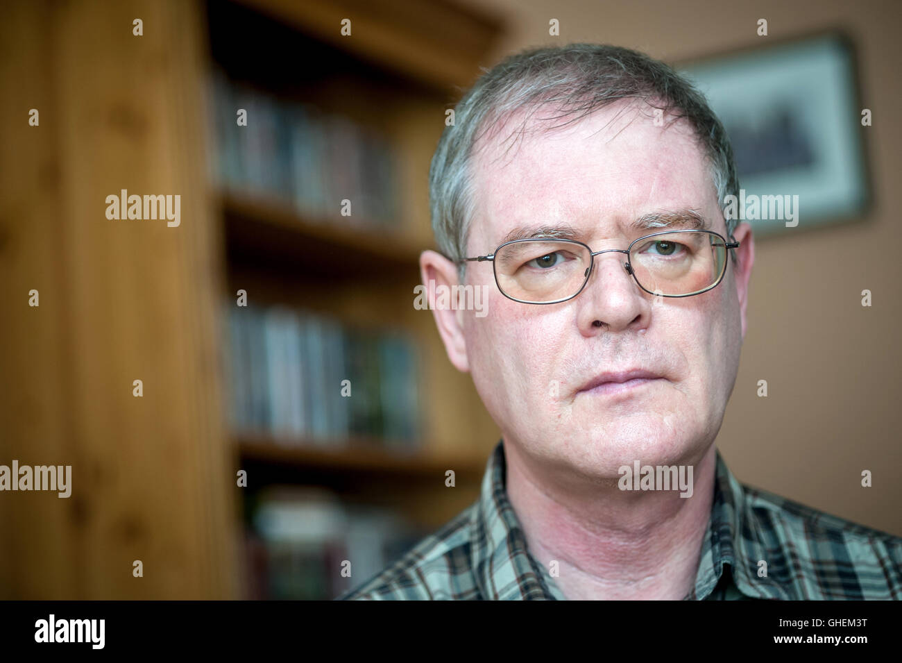 Novelist C.J. Sansom at home in Brighton Stock Photo - Alamy