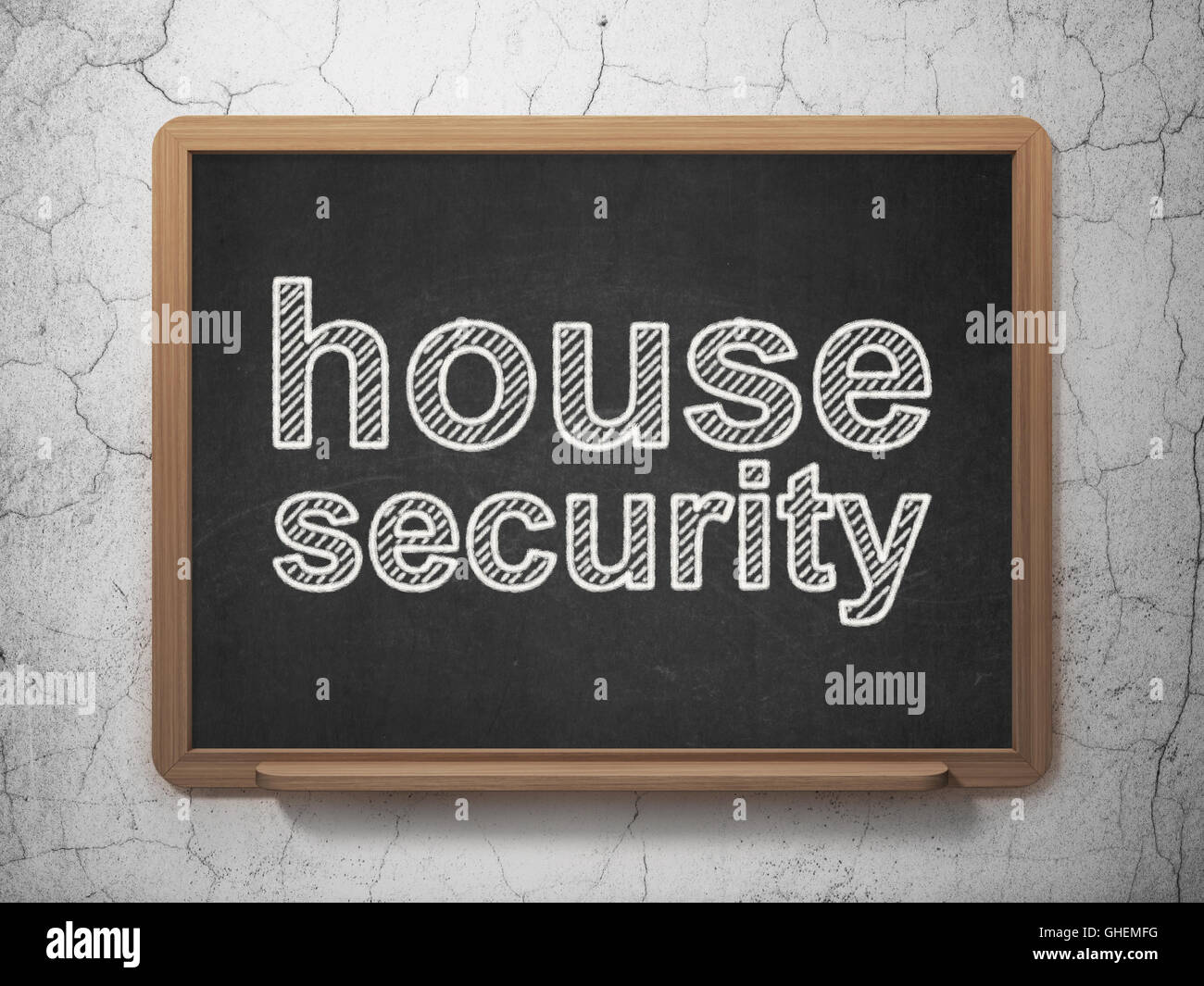 Protection concept: House Security on chalkboard background Stock Photo - Alamy