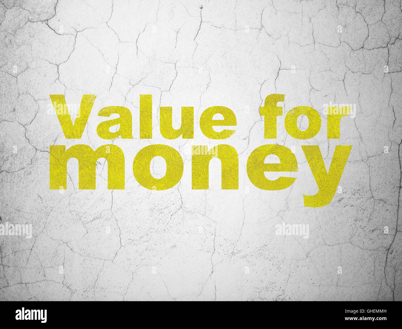 Currency concept: Value For Money on wall background Stock Photo - Alamy