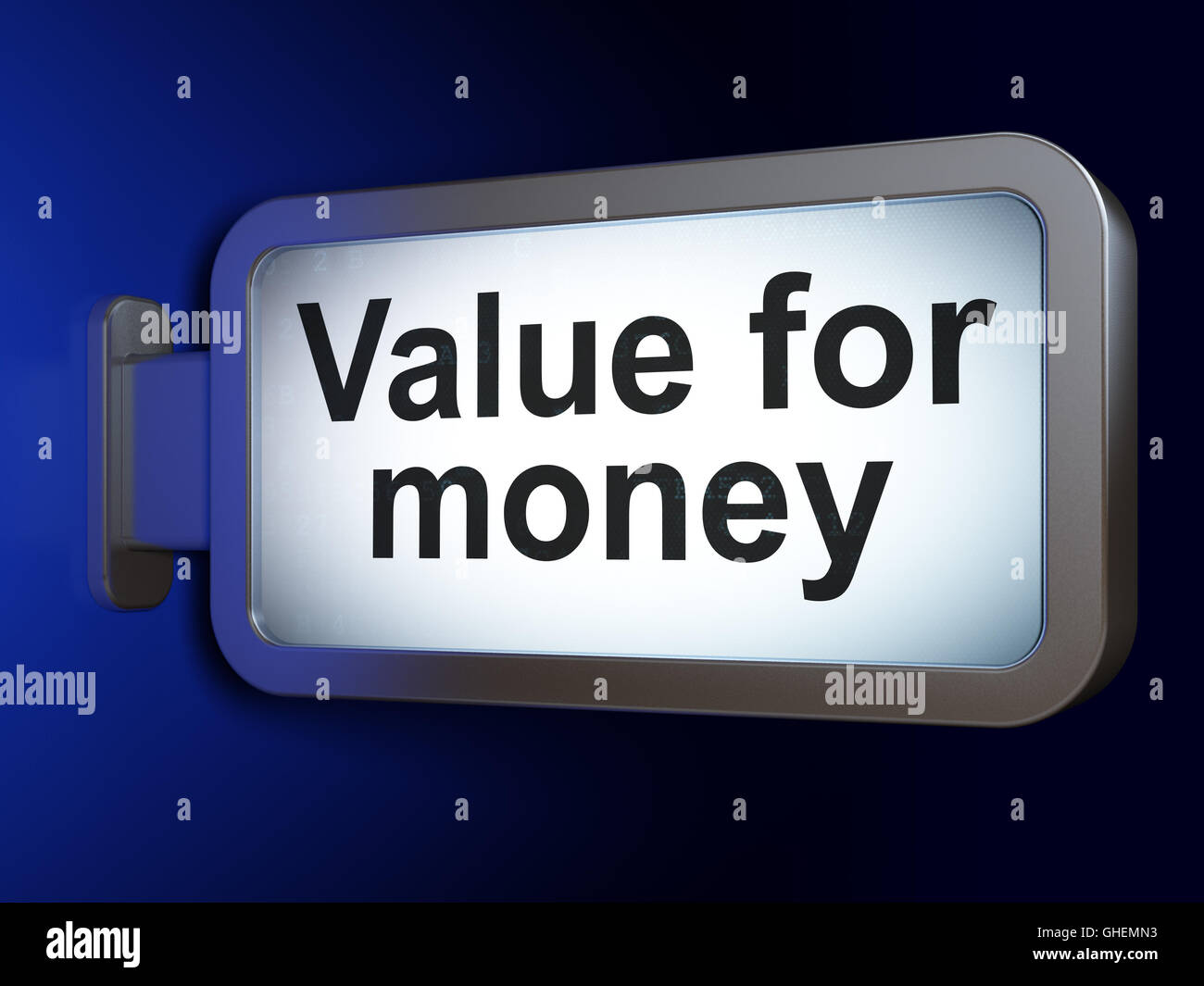 Banking concept: Value For Money on billboard background Stock Photo ...