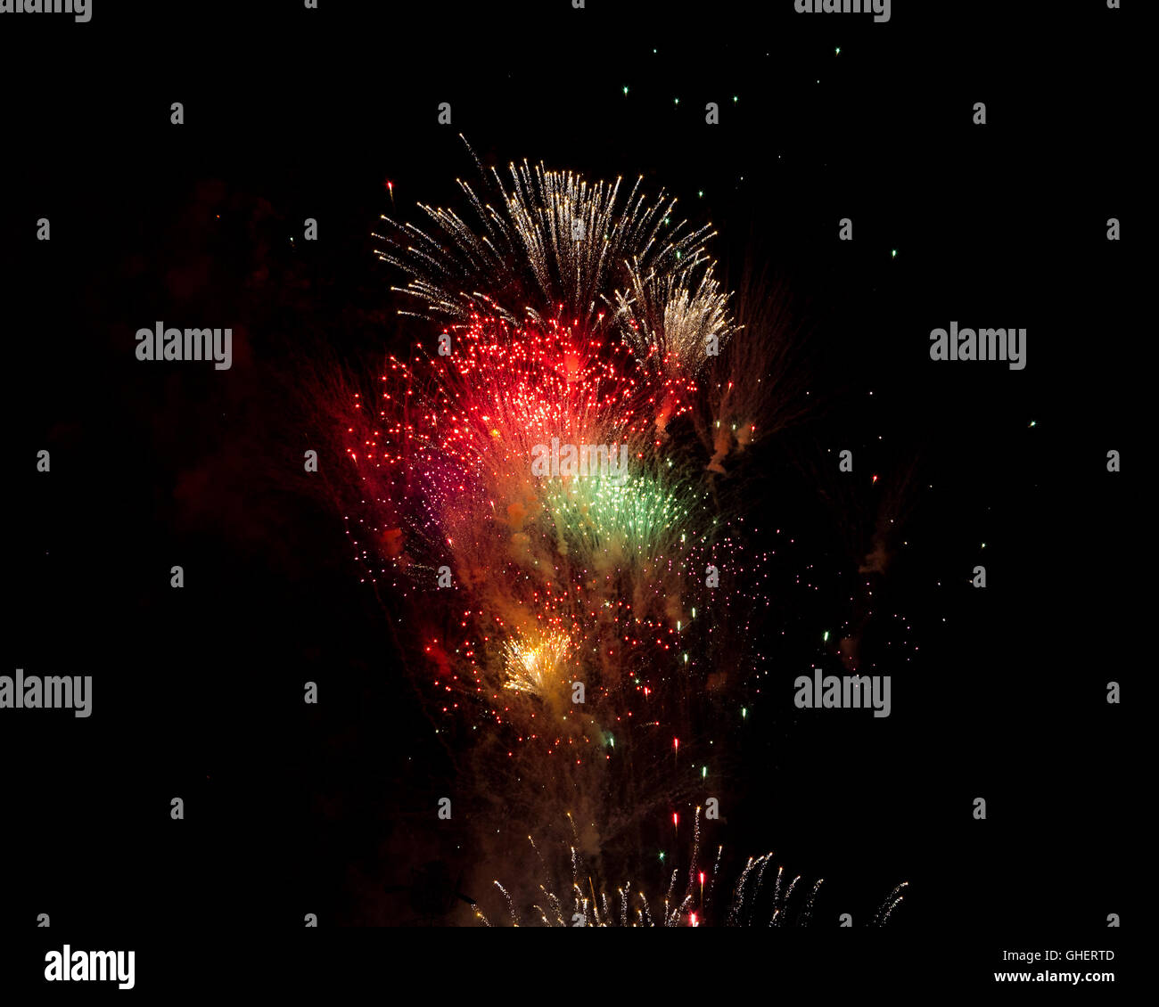 Fireworks show during the National Pyrotechnic Festival in Tultepec ...