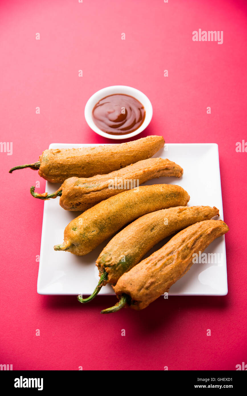 Chilli Pakora or mirch pakoda , An extremely delicious and mouth ...