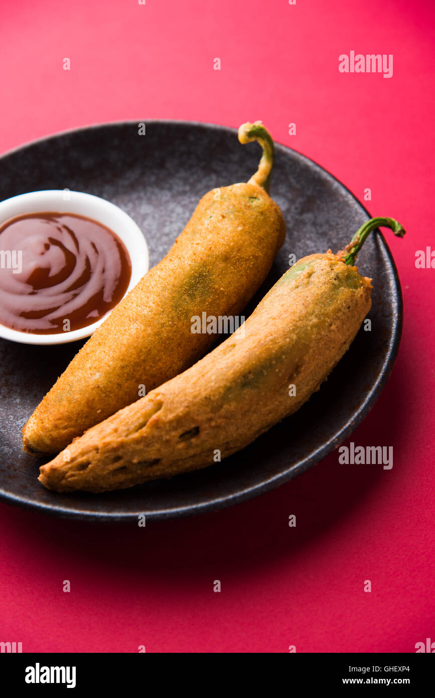 Chilli Pakora or mirch pakoda , An extremely delicious and mouth ...