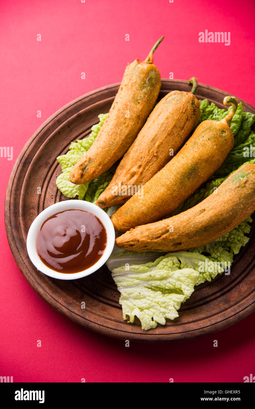 Chilli Pakora or mirch pakoda , An extremely delicious and mouth ...