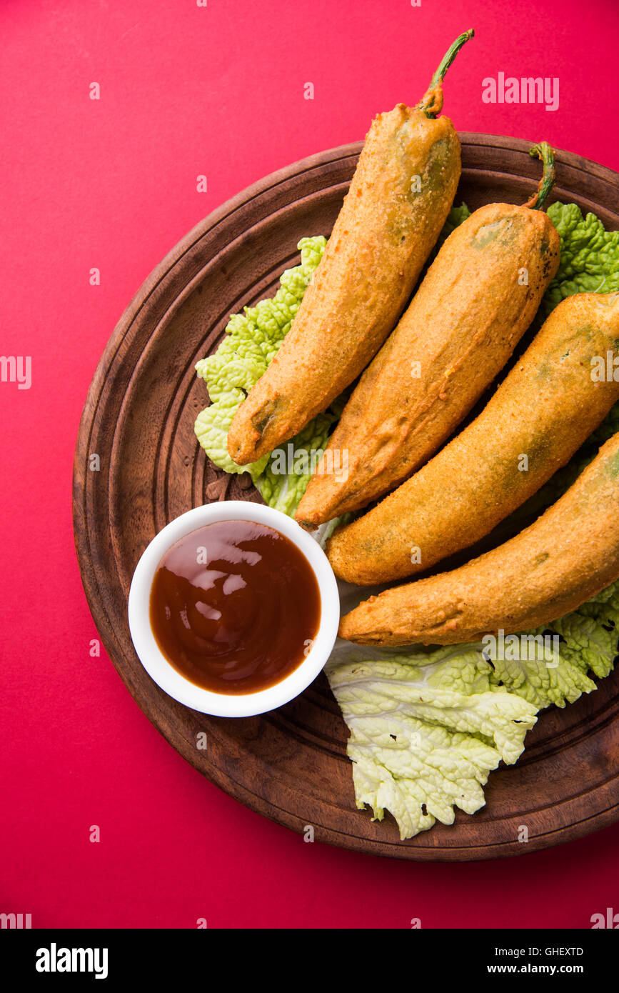 Chilli Pakora or mirch pakoda , An extremely delicious and mouth ...