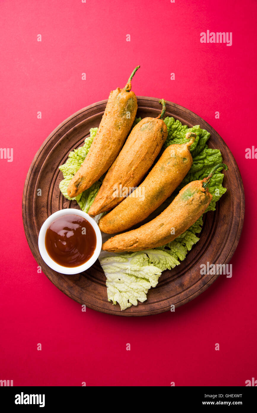 Chilli Pakora or mirch pakoda , An extremely delicious and mouth ...