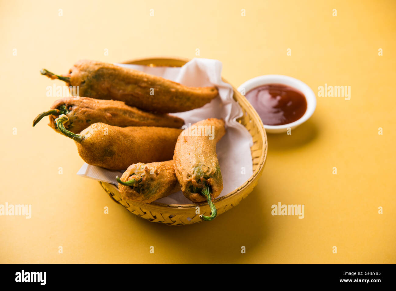 Chilli Pakora or mirch pakoda , An extremely delicious and mouth ...