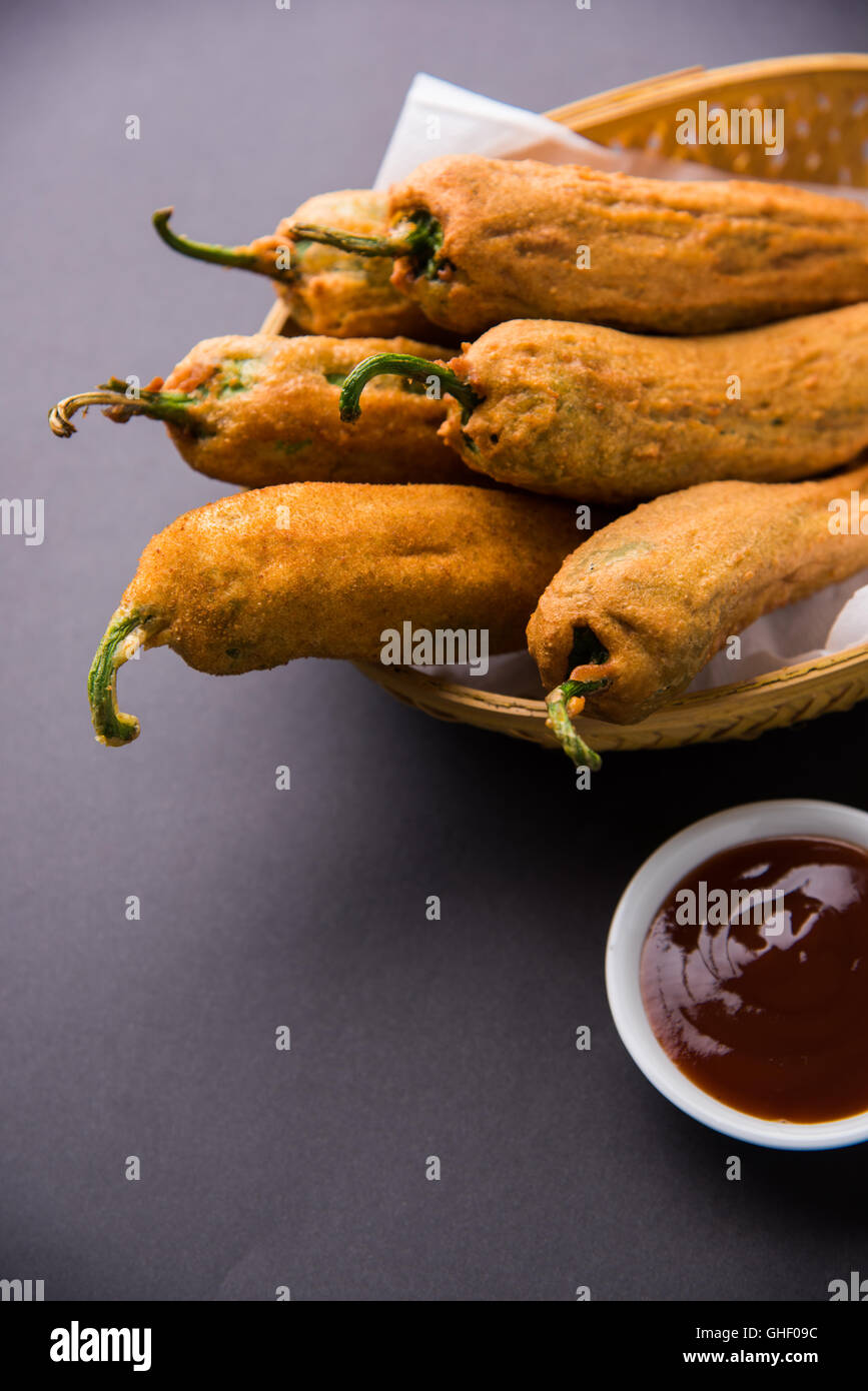 Chilli Pakora or mirch pakoda , An extremely delicious and mouth ...