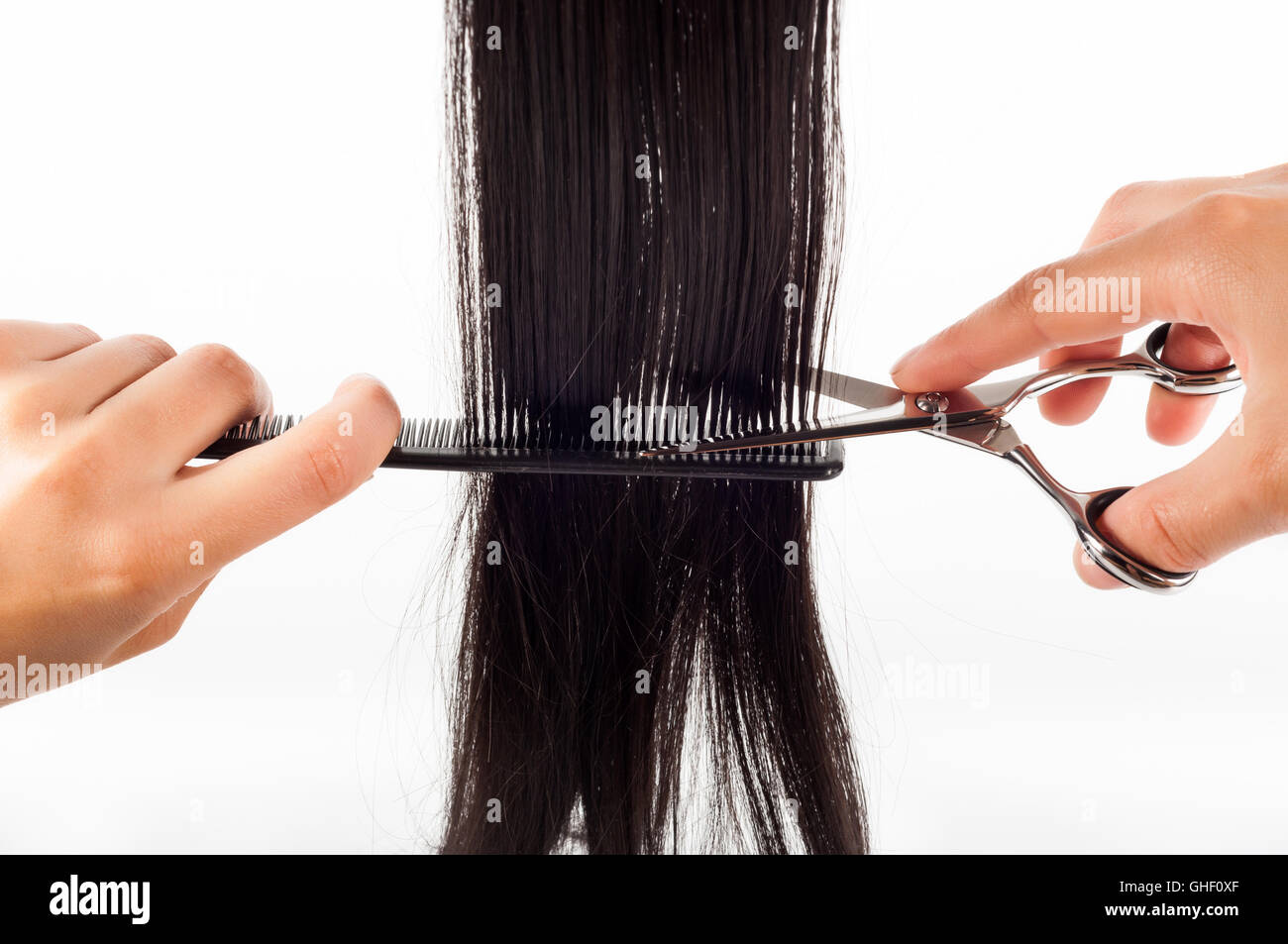scissors and hair Stock Photo - Alamy