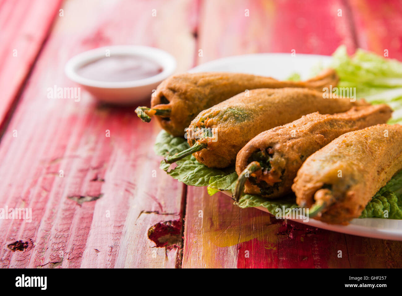 Chilli Pakora or mirch pakoda , An extremely delicious and mouth ...