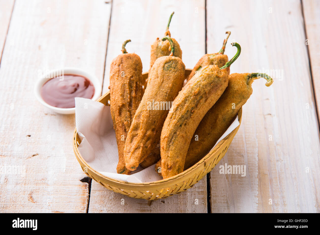 Chilli Pakora or mirch pakoda , An extremely delicious and mouth ...