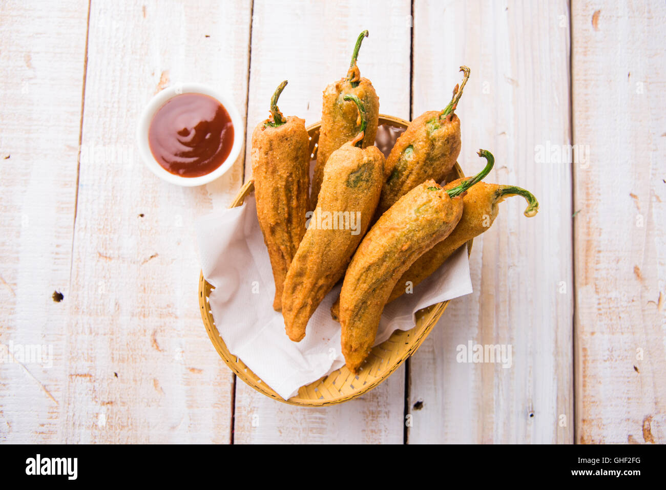 Chilli Pakora or mirch pakoda , An extremely delicious and mouth ...