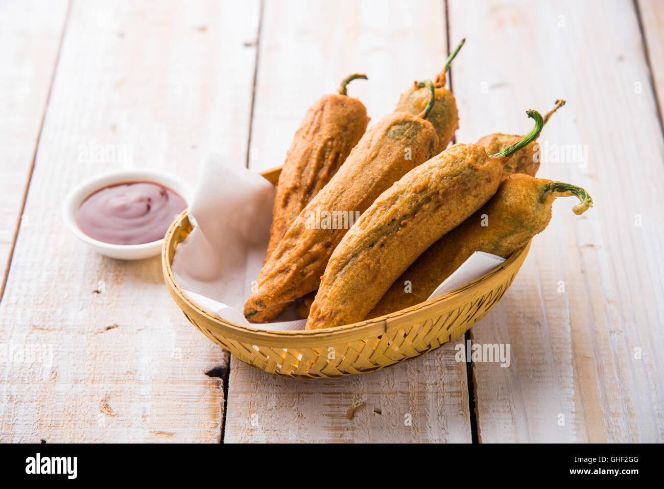 Chilli Pakora or mirch pakoda , An extremely delicious and mouth ...
