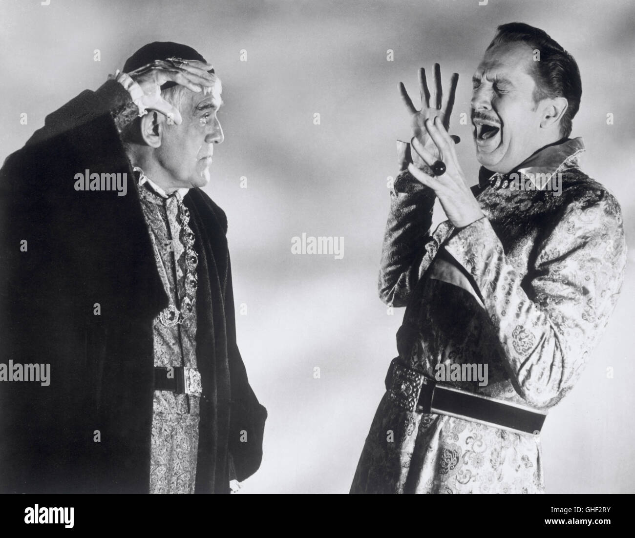 THE RAVEN USA 1963 Roger Corman Dr. Scarabus (BORIS KARLOFF) and Dr ...