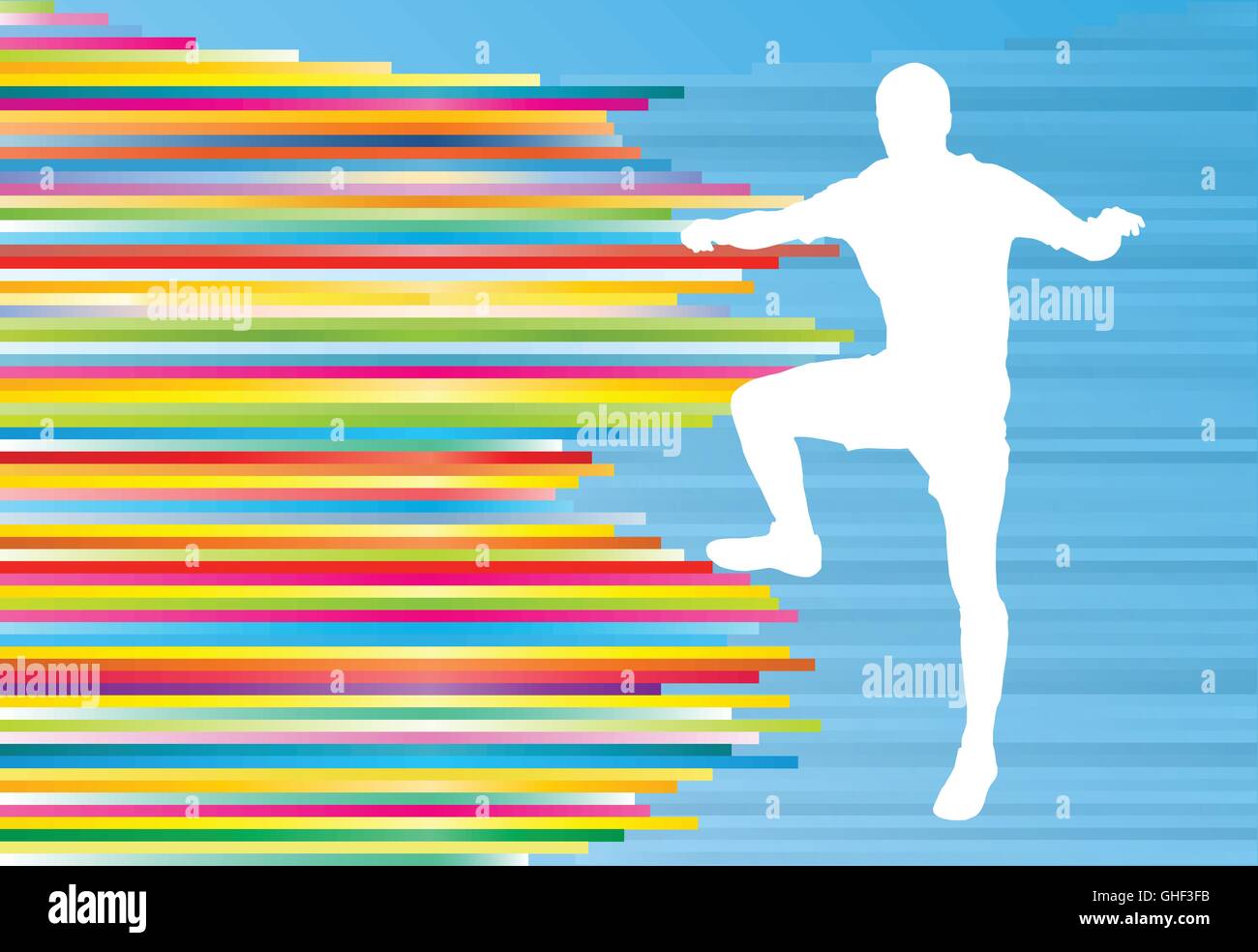 Athletic exercise man stretching warm up vector background concept ...