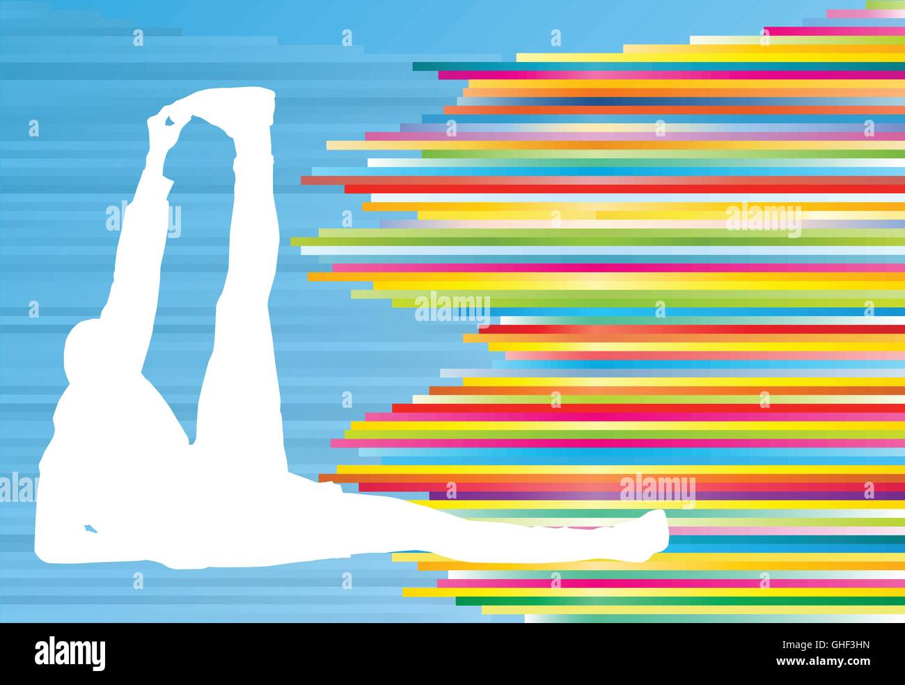 Athletic exercise man stretching warm up vector background concept ...