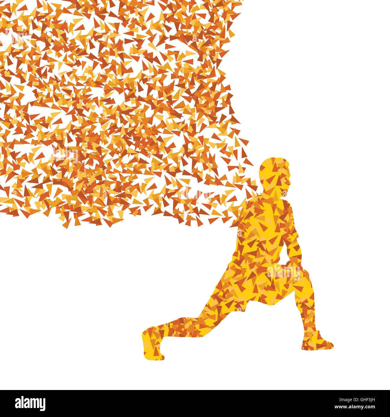 Athletic exercise man stretching warm up vector background concept made ...