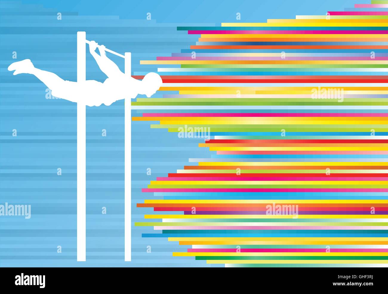 Man pull-ups bar exercising gym vector abstract background Stock Vector ...