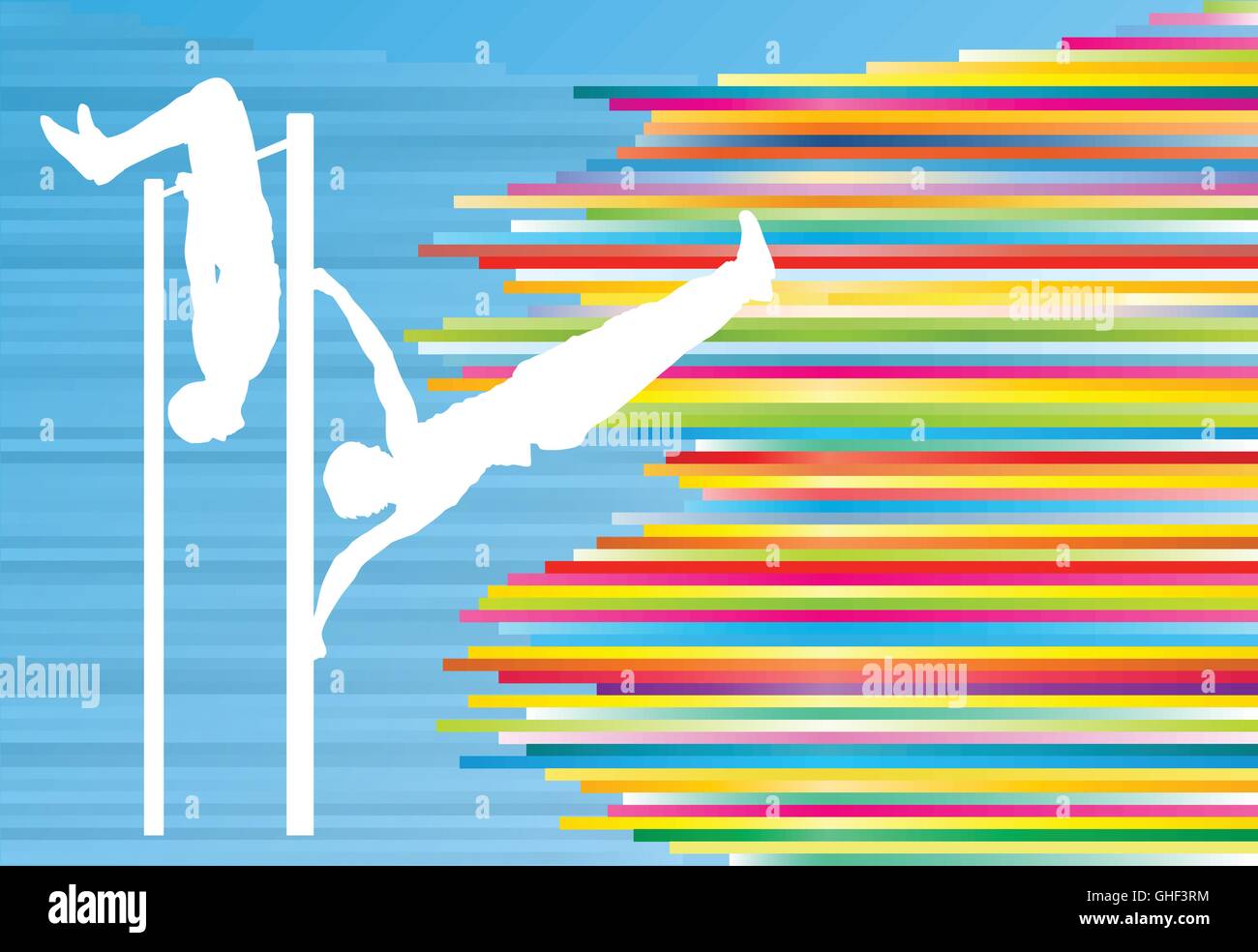 Man pull-ups bar exercising gym vector abstract background Stock Vector ...