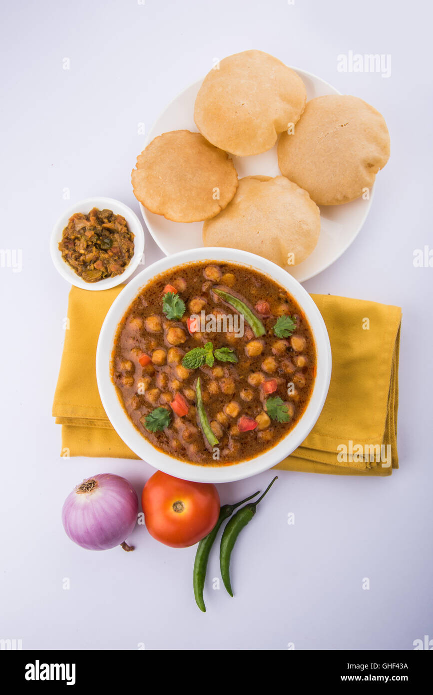 spicy chick peas also known as Chola Masala or Chana Masala or Chole ...