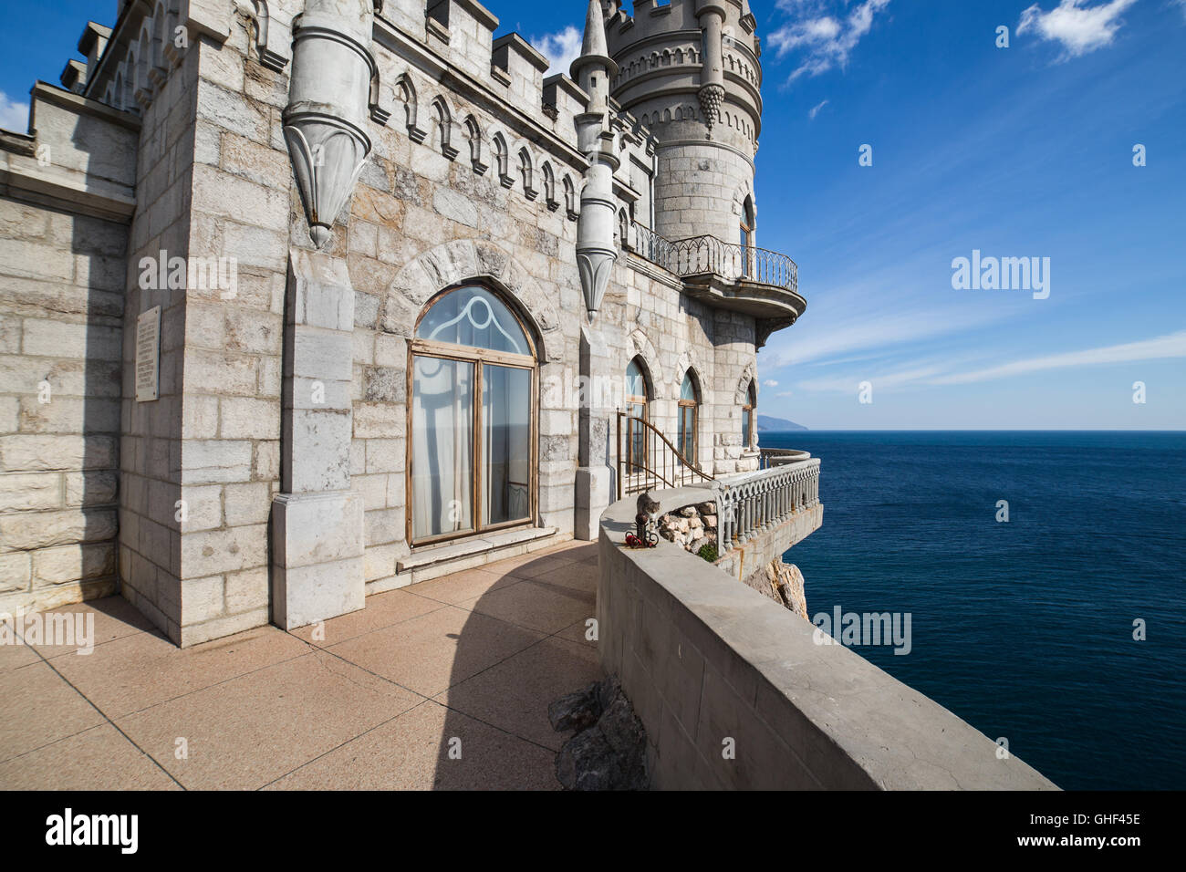 Landscape Castle Swallow's nest Crimea and deep blue sea Stock Photo ...