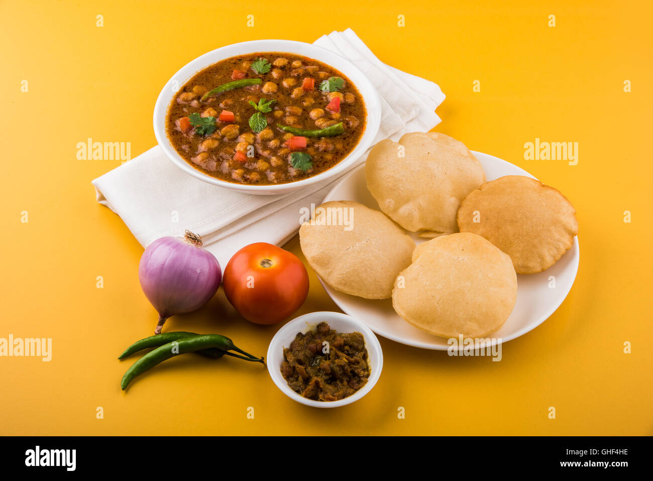 spicy chick peas also known as Chola Masala or Chana Masala or Chole ...