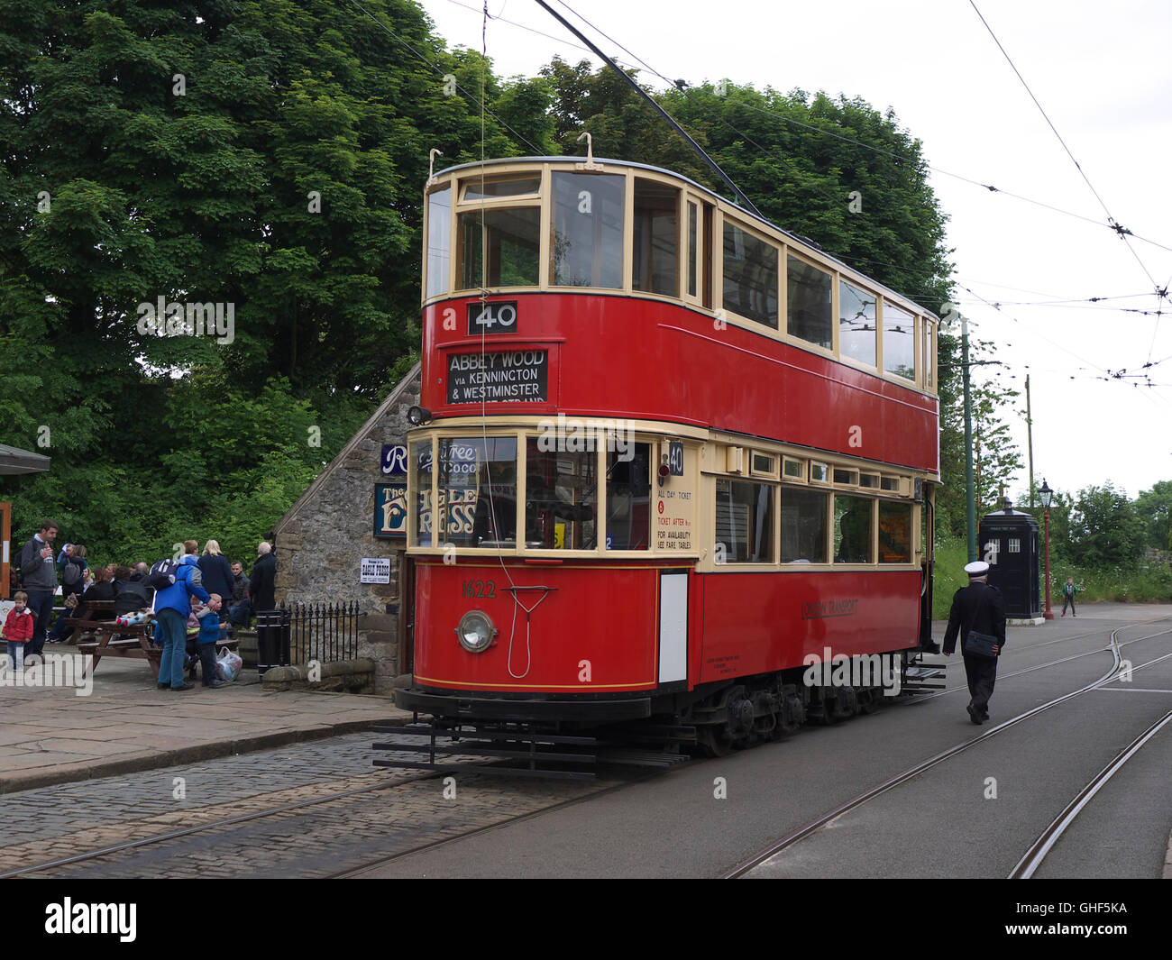 Preserved London Tram at Crich National Tram museum near Matlock ...