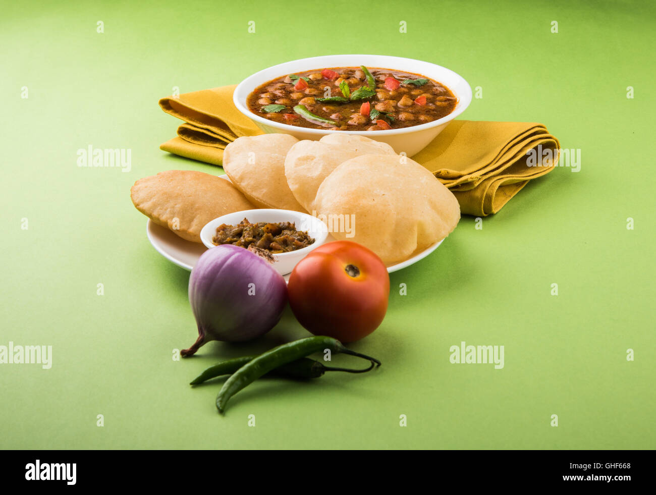 spicy chick peas also known as Chola Masala or Chana Masala or Chole ...