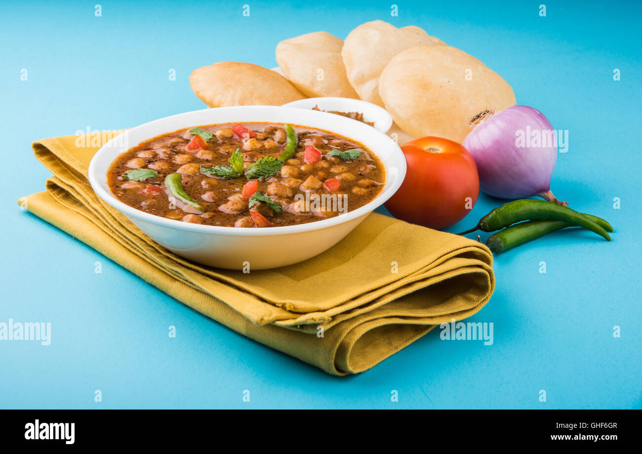 spicy chick peas also known as Chola Masala or Chana Masala or Chole ...