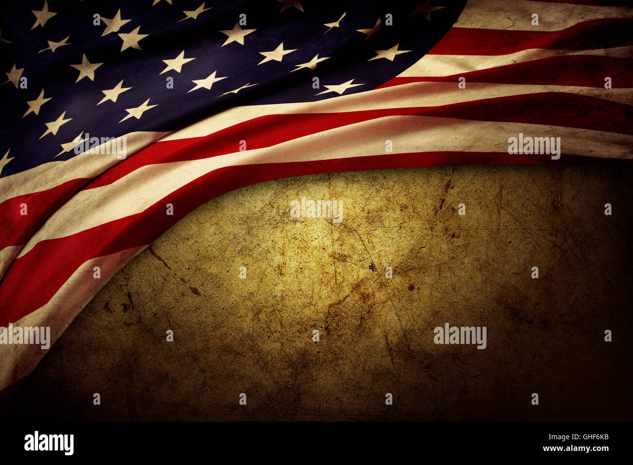 American flag on brown background Stock Photo - Alamy