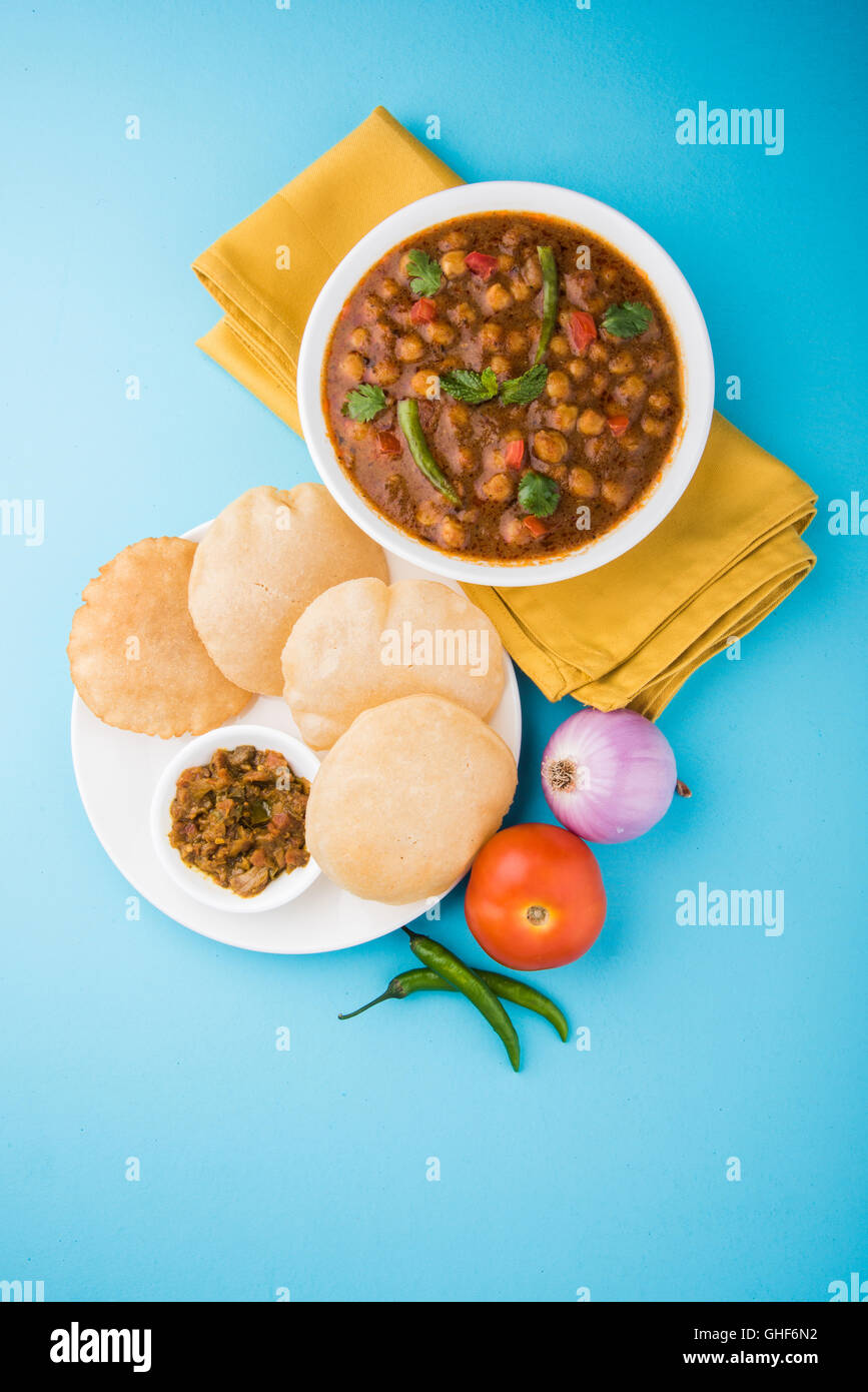 spicy chick peas also known as Chola Masala or Chana Masala or Chole ...