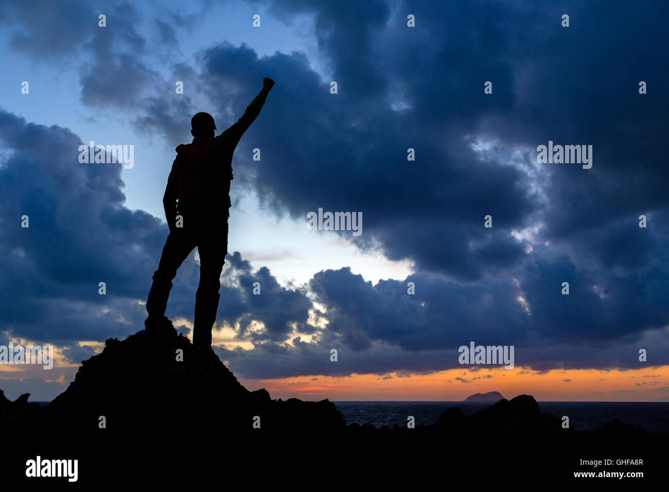 Success achievement running or hiking accomplishment. Business concept ...