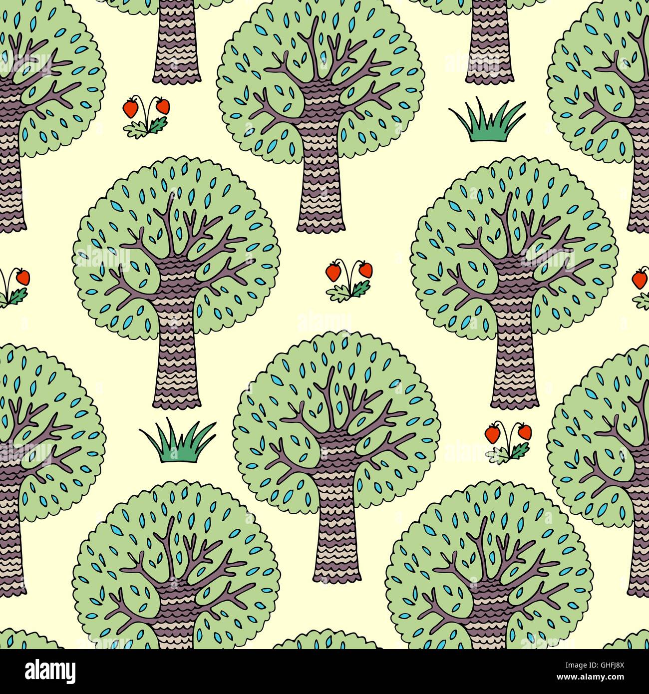 graphic with trees Stock Vector Image & Art - Alamy