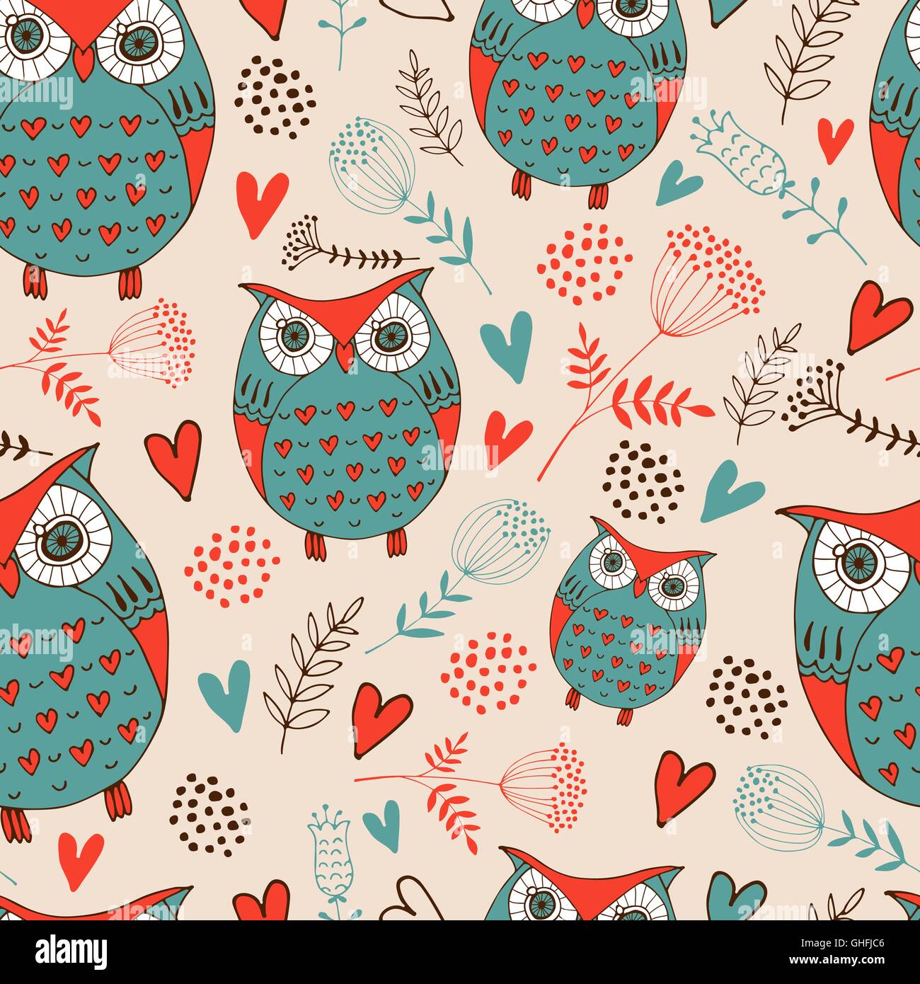background with owls Stock Vector Image & Art - Alamy