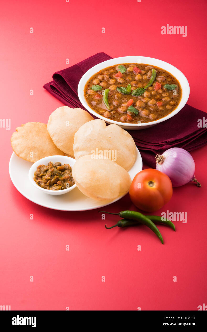 spicy chick peas also known as Chola Masala or Chana Masala or Chole ...