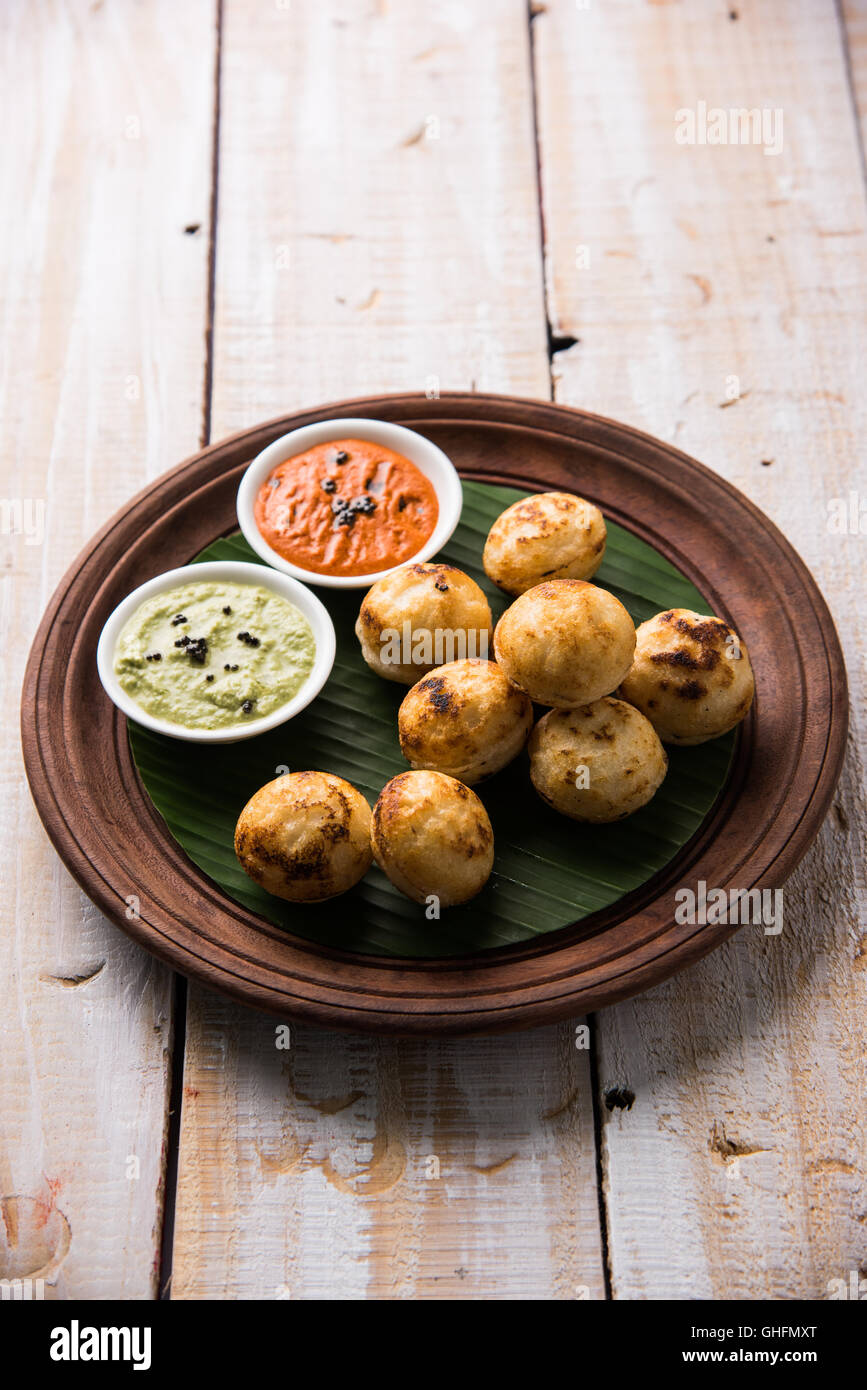 south indian popular food Appe or Appam or Rava Appe Stock Photo - Alamy