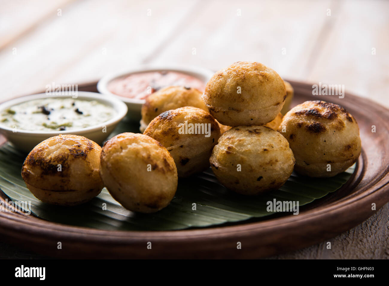 south indian popular food Appe or Appam or Rava Appe Stock Photo - Alamy