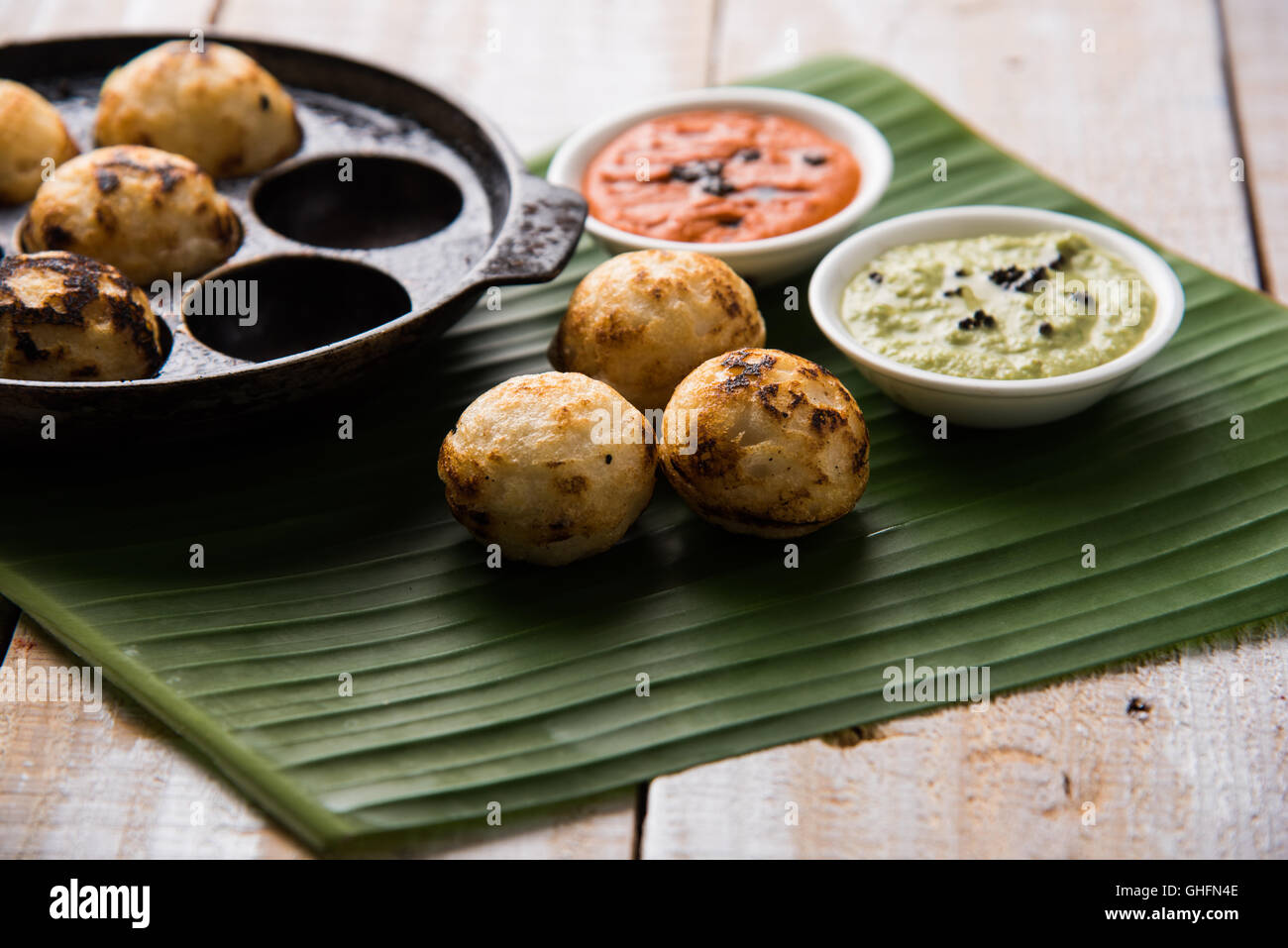 south indian popular food Appe or Appam or Rava Appe Stock Photo - Alamy