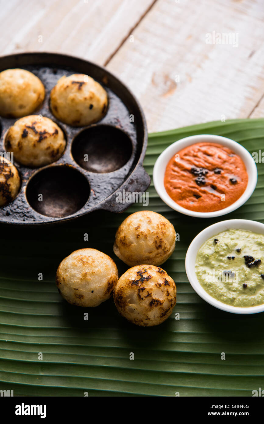 south indian popular food Appe or Appam or Rava Appe Stock Photo - Alamy