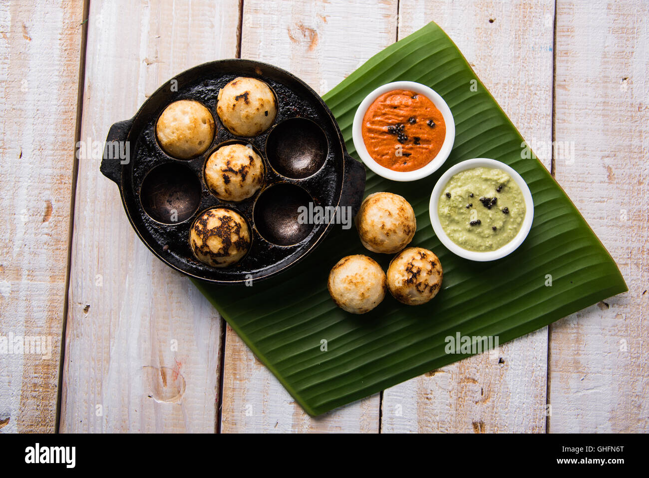 south indian popular food Appe or Appam or Rava Appe Stock Photo - Alamy