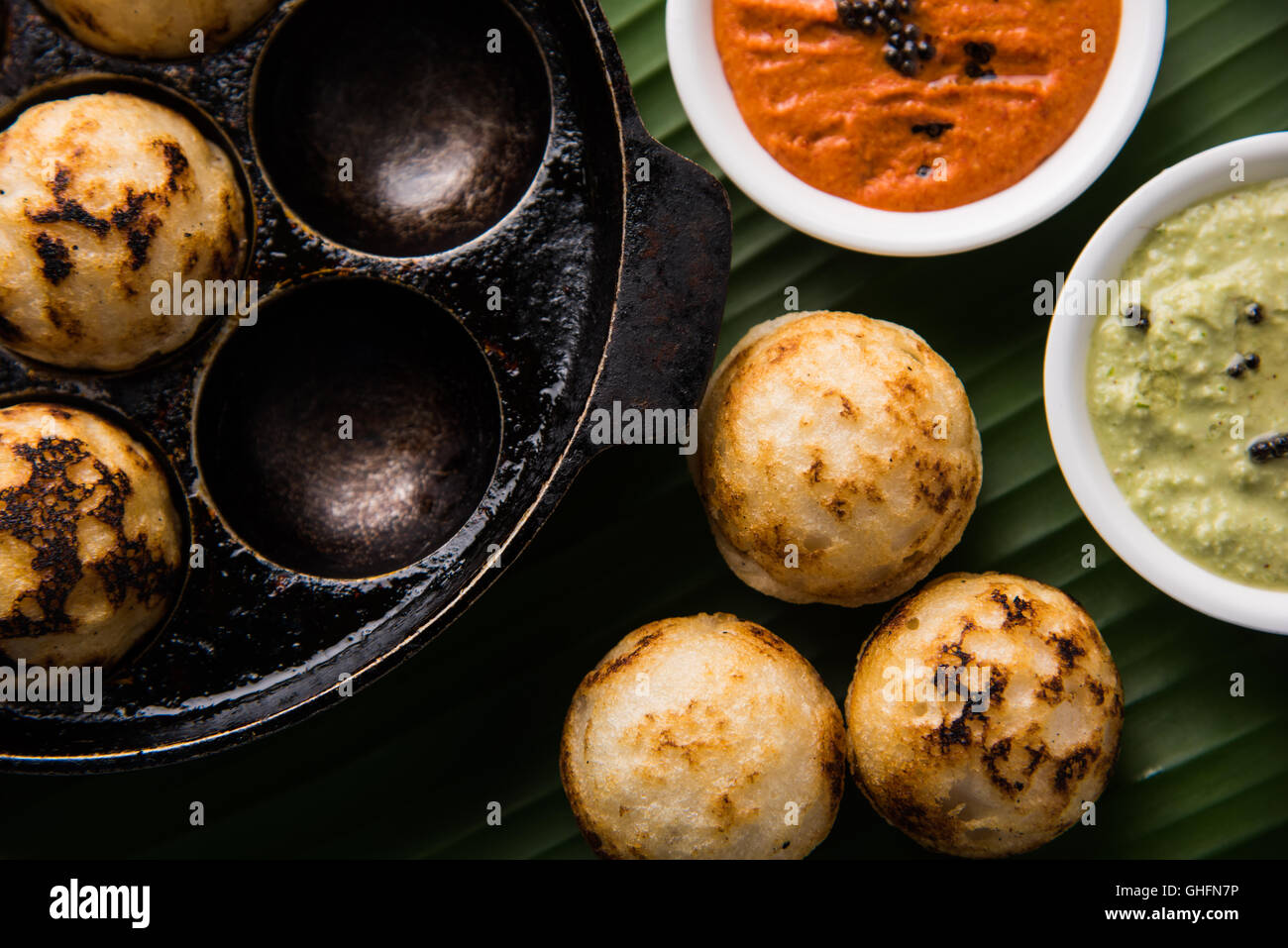 south indian popular food Appe or Appam or Rava Appe Stock Photo - Alamy