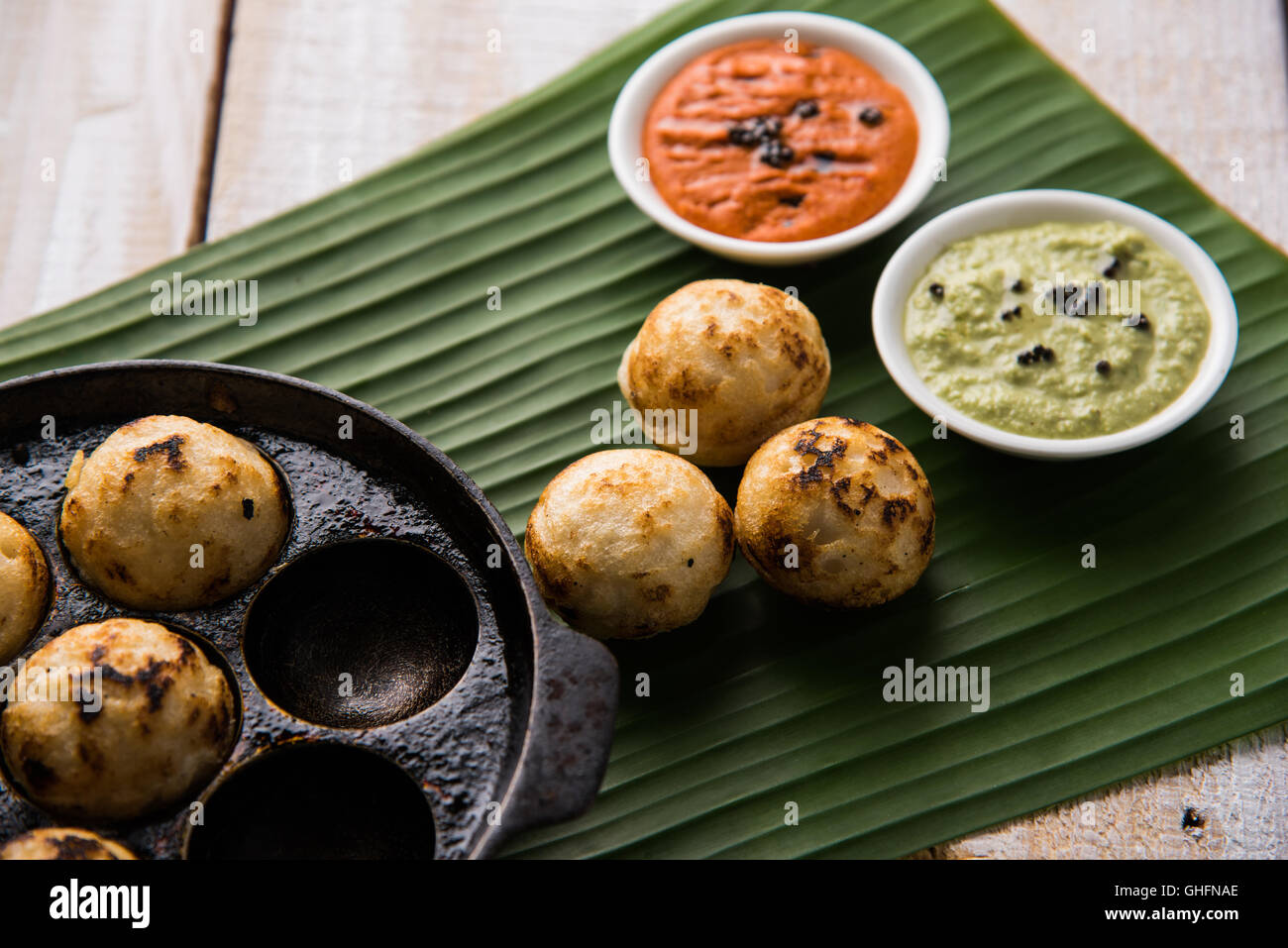 south indian popular food Appe or Appam or Rava Appe Stock Photo - Alamy